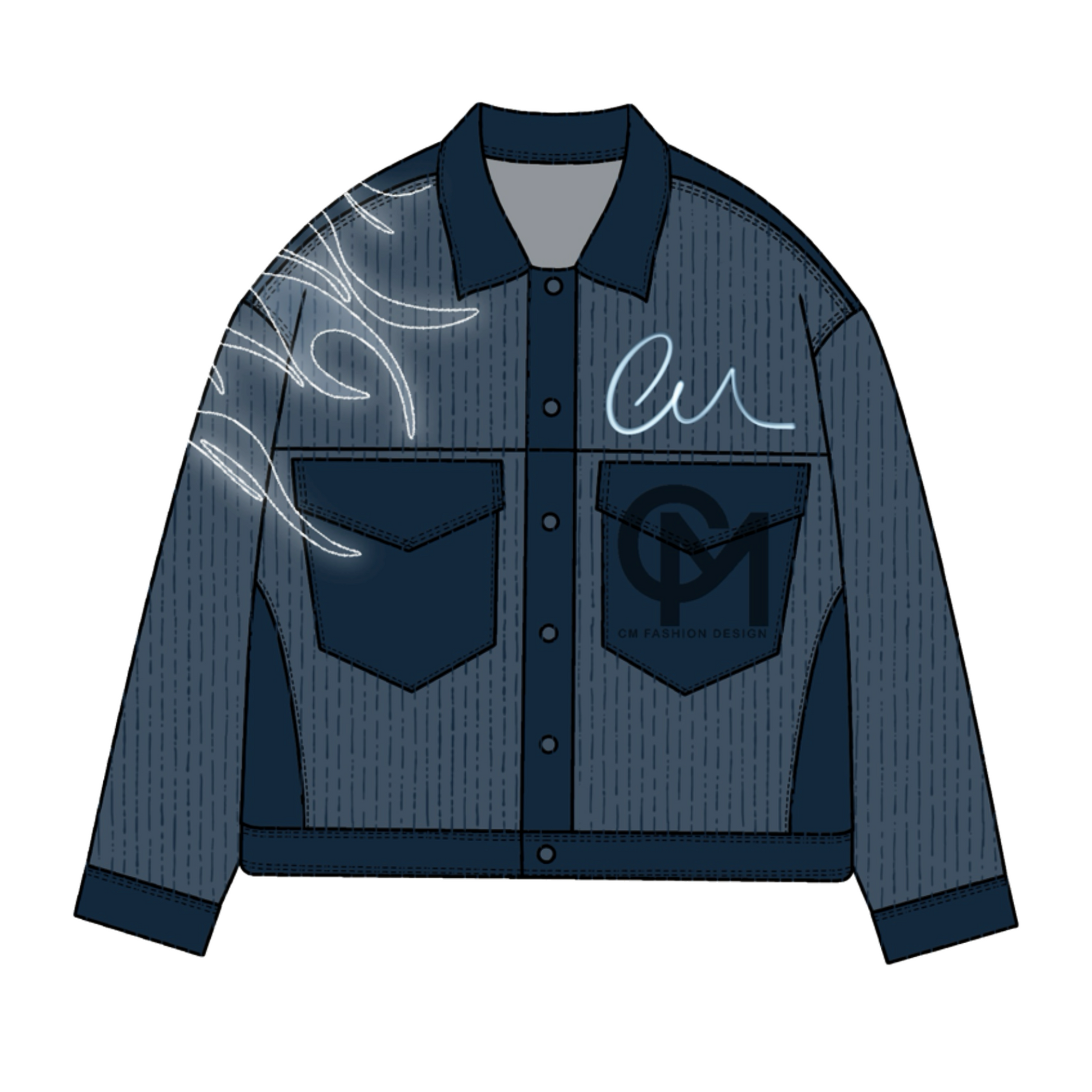 Denim Jacket Mock-up – CM Fashion Design